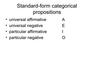 Categorical propositions | PPT | Food & Drink