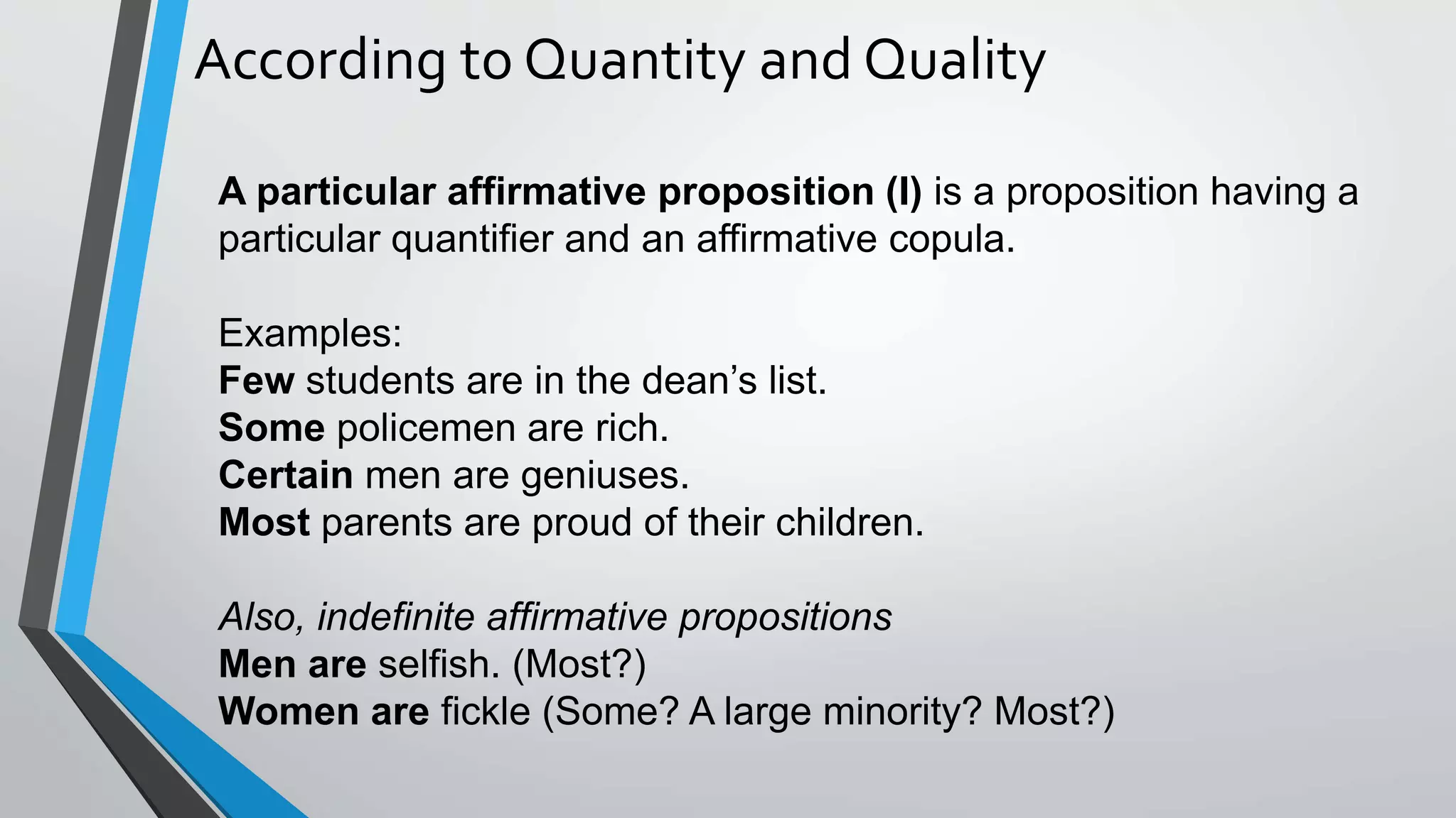 Categorical Propositions- Logic | PPTX