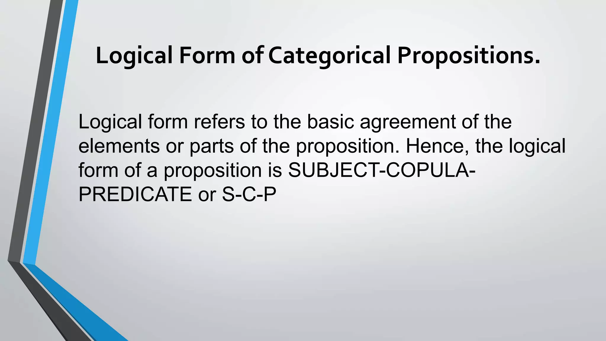 Categorical Propositions- Logic | PPTX
