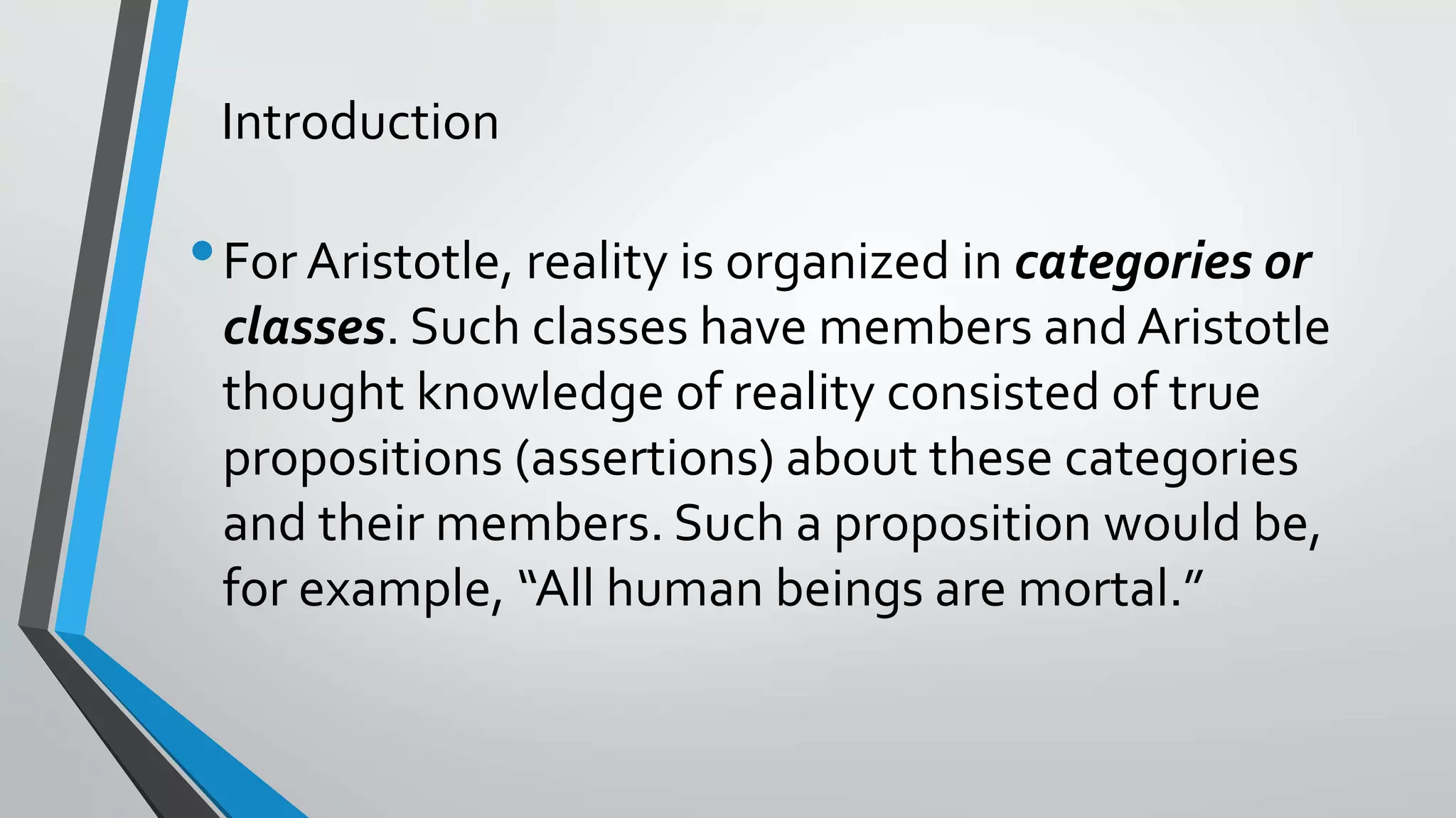 Categorical Propositions- Logic | PPTX