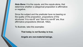 Categorical Propositions- Logic | PPTX