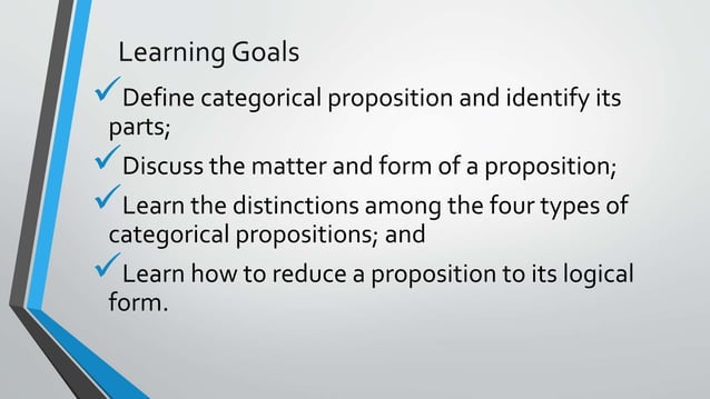 Categorical Propositions- Logic | PPTX | Food & Drink