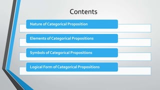 Categorical Propositions- Logic | PPTX