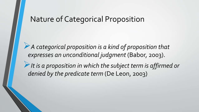 Categorical Propositions- Logic | PPTX | Food & Drink