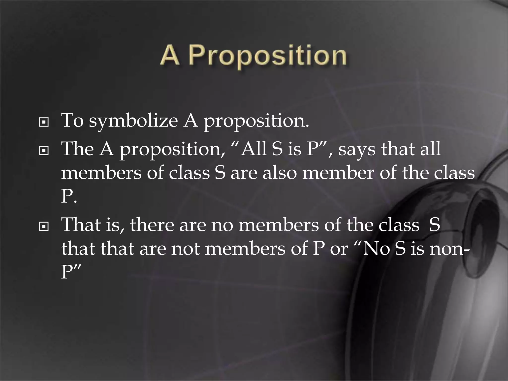 Symbolism And Diagram for Categorical Proposition | PPTX