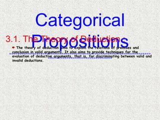 Categorical propositions | PPTX