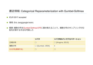 Categorical reparameterization with gumbel softmax | PDF