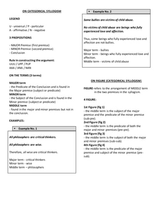 Categorical Syllogism | PDF
