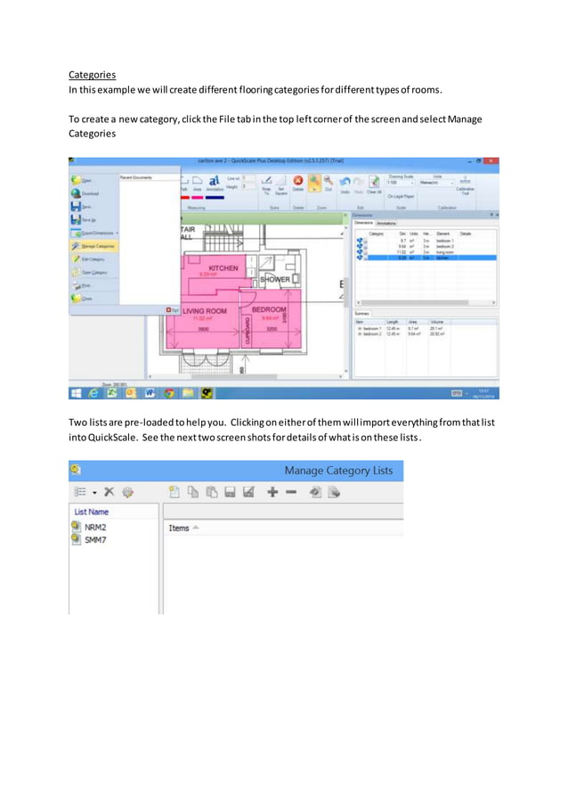 Working with categories/layers in QuickScale | DOCX