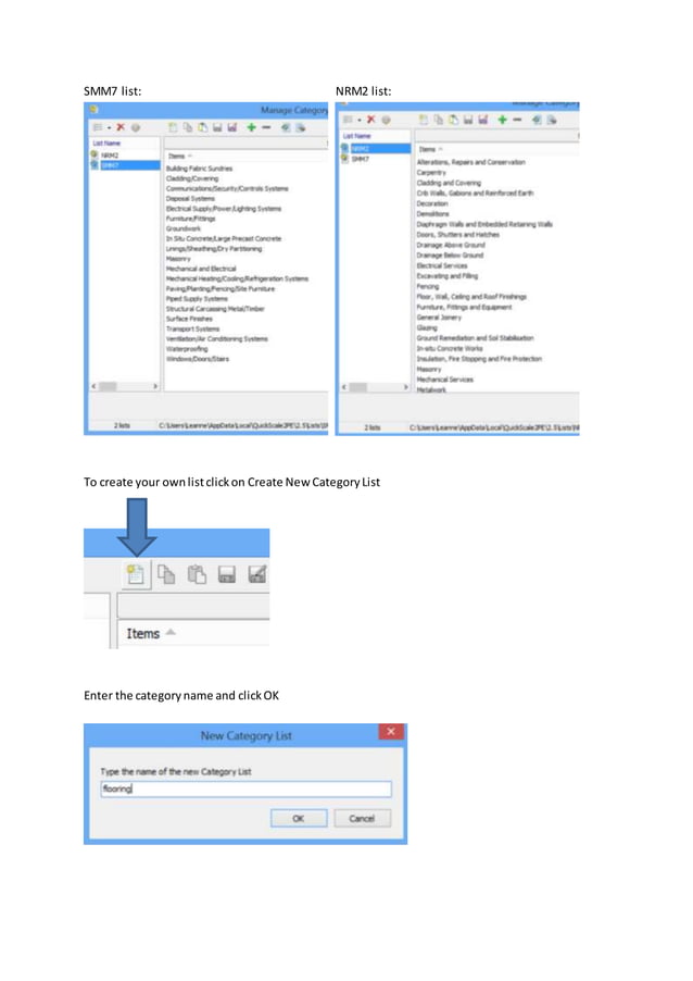 Working with categories/layers in QuickScale | DOCX