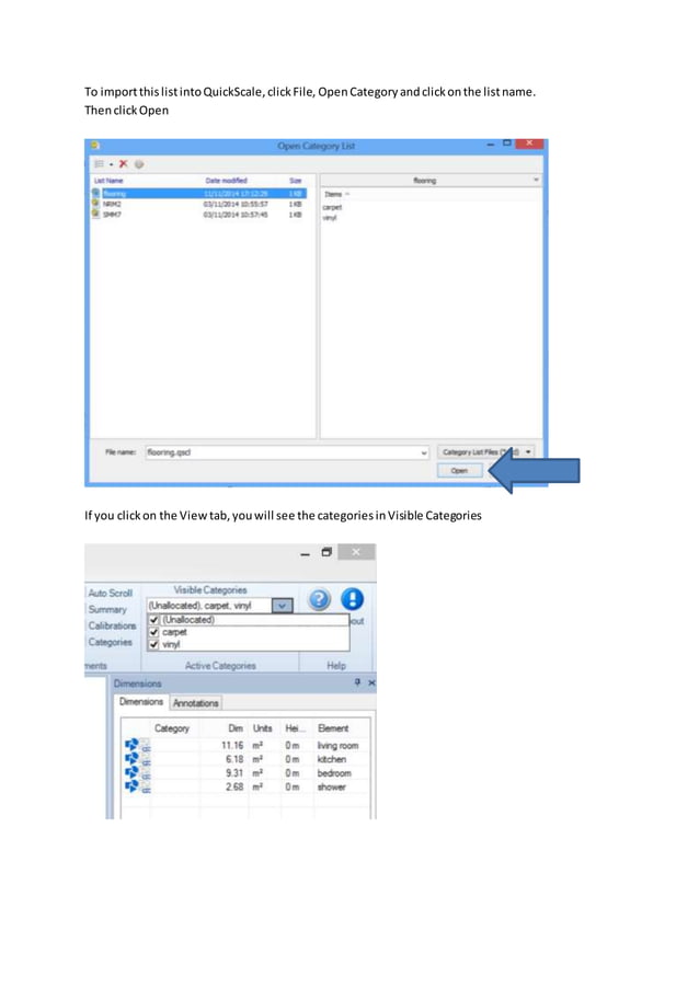 Working with categories/layers in QuickScale | DOCX