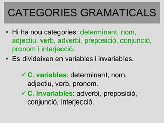 Categories gramaticals o lèxiques | PDF