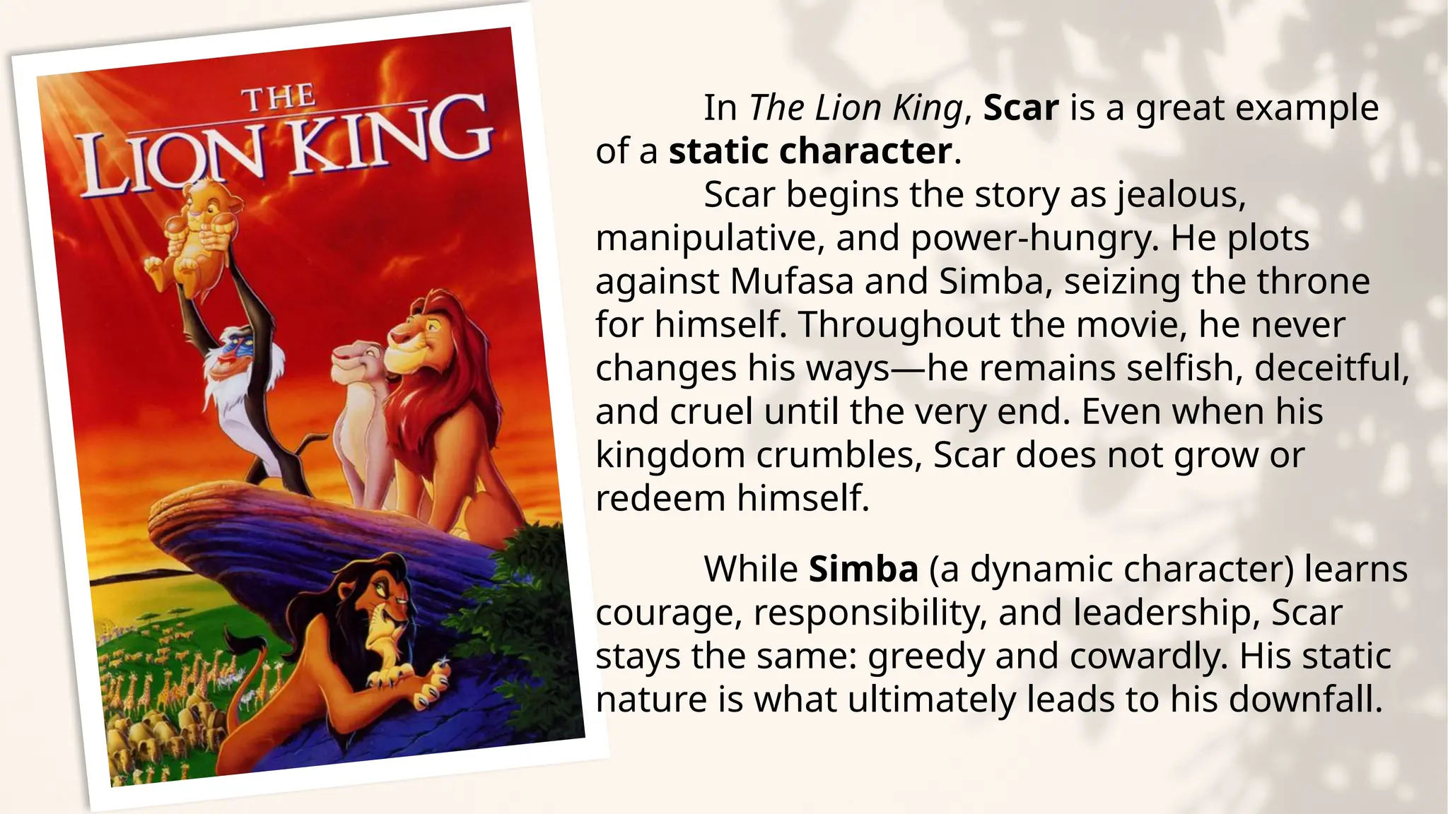 Categories of Characters.pptx (English Story, Characters, dynamic and static) | PPTX