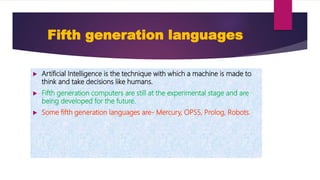 Categories of computers and computer languages ppt | PPTX
