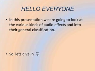 Categories of effects | PPTX