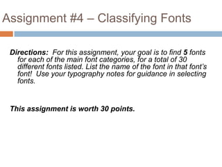 Categories of fonts | PPTX | Style & Fashion