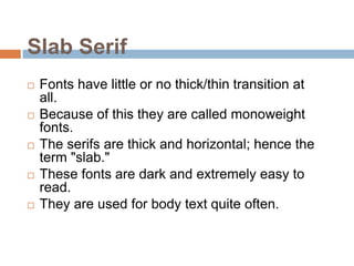 Categories of fonts | PPTX | Style & Fashion