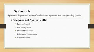 Categories of System Call briefly explained.pptx