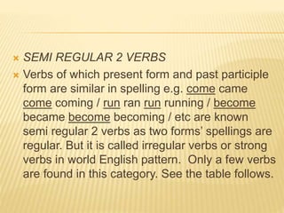 Categories of verb forms a new approach- author.v.mahendiran | PPTX