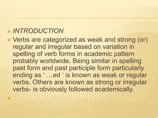 Categories of verb forms a new approach- author.v.mahendiran | PPTX