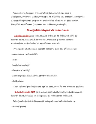 Categorii de cost | DOCX