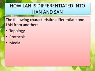 Categorization of local area network | PPTX