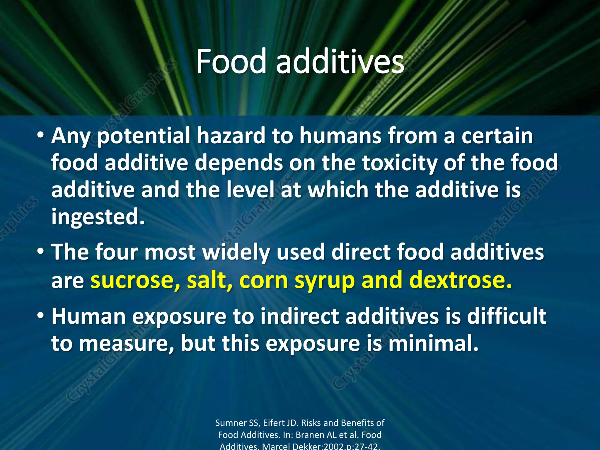 Categorization of risks and benefits (food additives) | PPSX