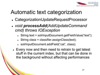 Text categorization with Lucene and Solr | PPT