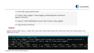 Categorizing and pos tagging with nltk python | PPTX