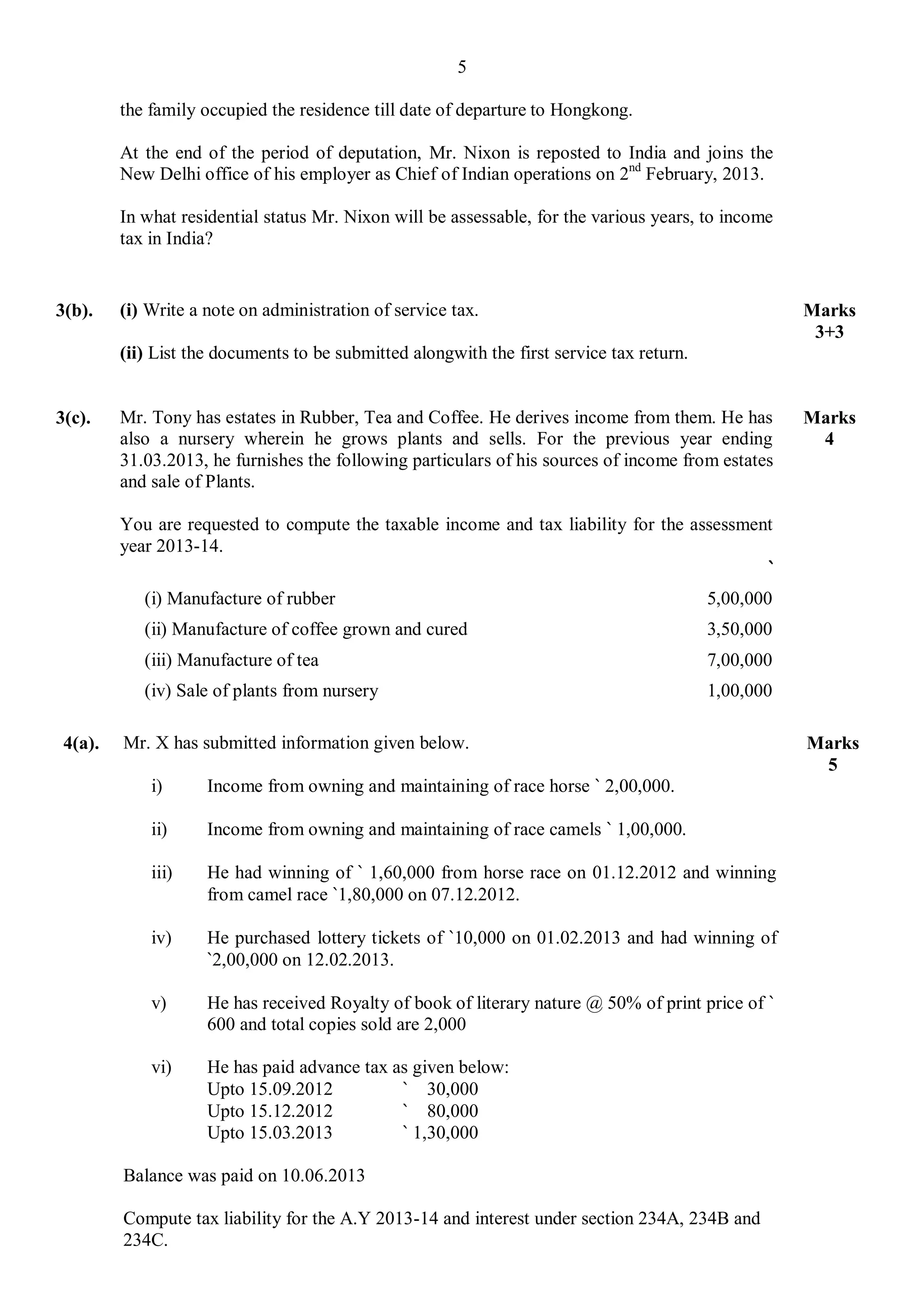 CA IPCC Exam Sample Paper | PDF