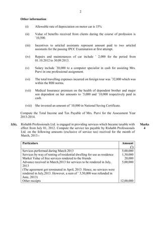 CA IPCC Exam Sample Paper | PDF