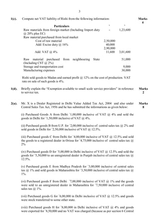 CA IPCC Exam Sample Paper | PDF