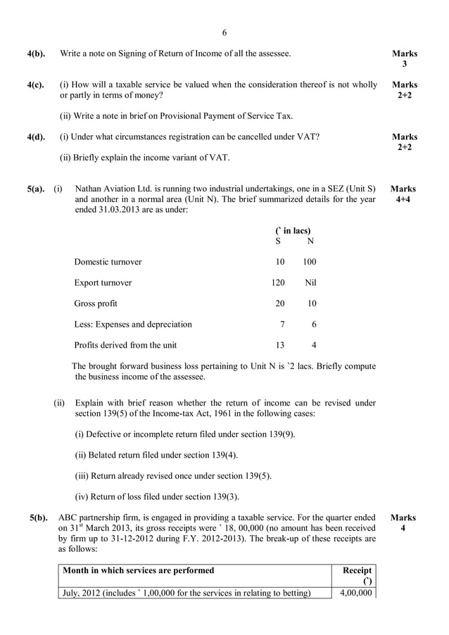 CA IPCC Exam Sample Paper | PDF