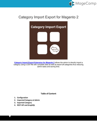 Magento 2 Category Import Export | PDF