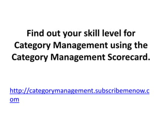 Category Management Tools | PPTX
