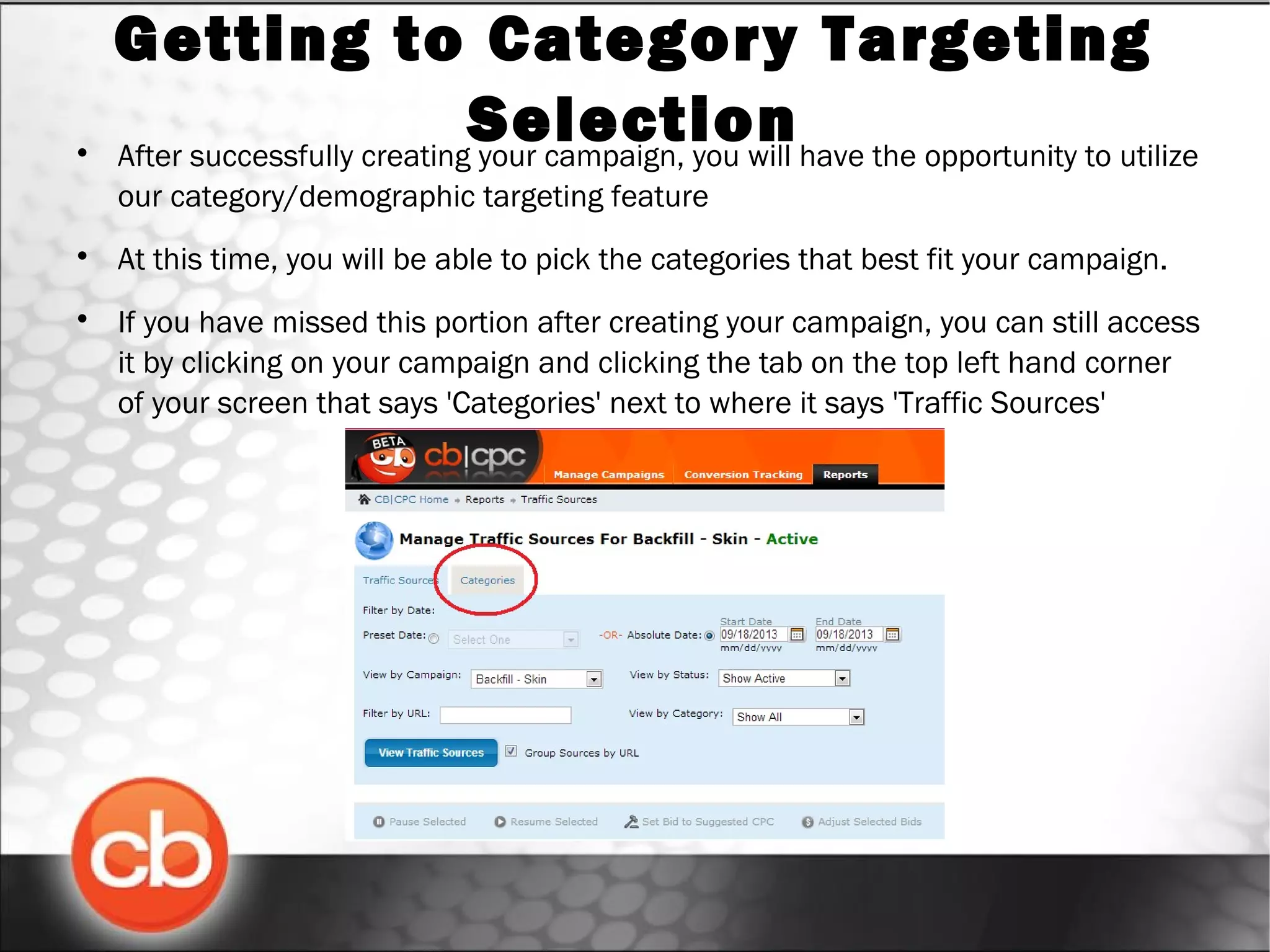 Category targeting slideshow ppt | PPT