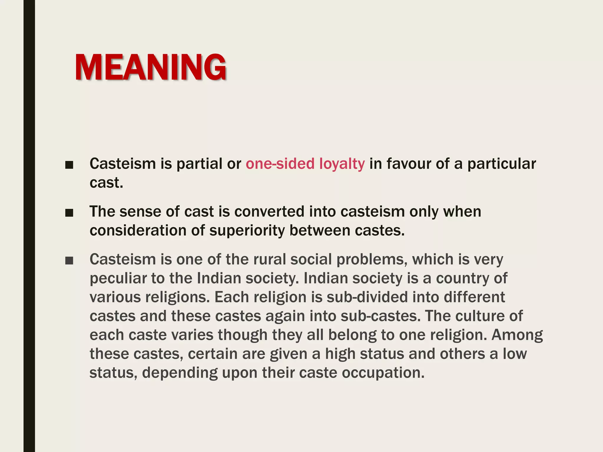 Casteism and Untouchability | PPTX