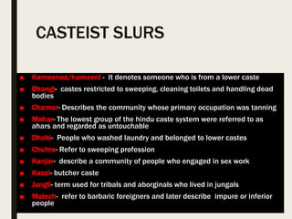 Casteism and Untouchability | PPTX