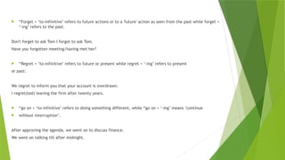 Catenative verb phrases, Special class of verbs of feeling | PPTX