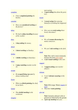 Catenative verbs | DOC | Careers