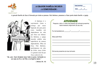 CATEQUESE primeiro ano . CATEQUESE 1ºano | PDF
