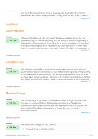 Catering business plan example | PDF
