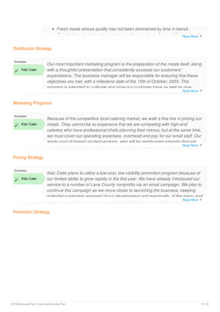 Catering business plan example | PDF