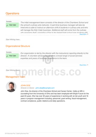 Catering business plan example | PDF