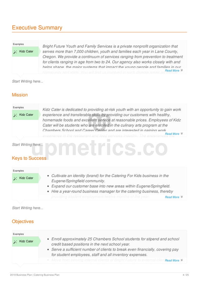 Catering business plan example | PDF | Business Accounting & Finance ...