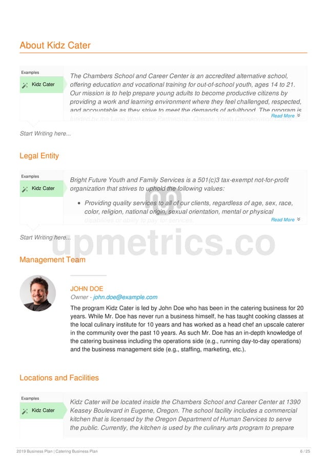 Catering business plan example | PDF | Business Accounting & Finance ...