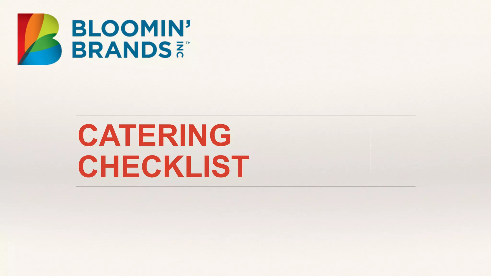 Catering checklist | PDF | Business and Finance