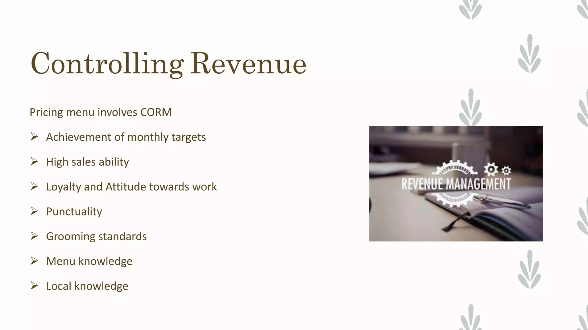 Catering cycle presentation | PPTX