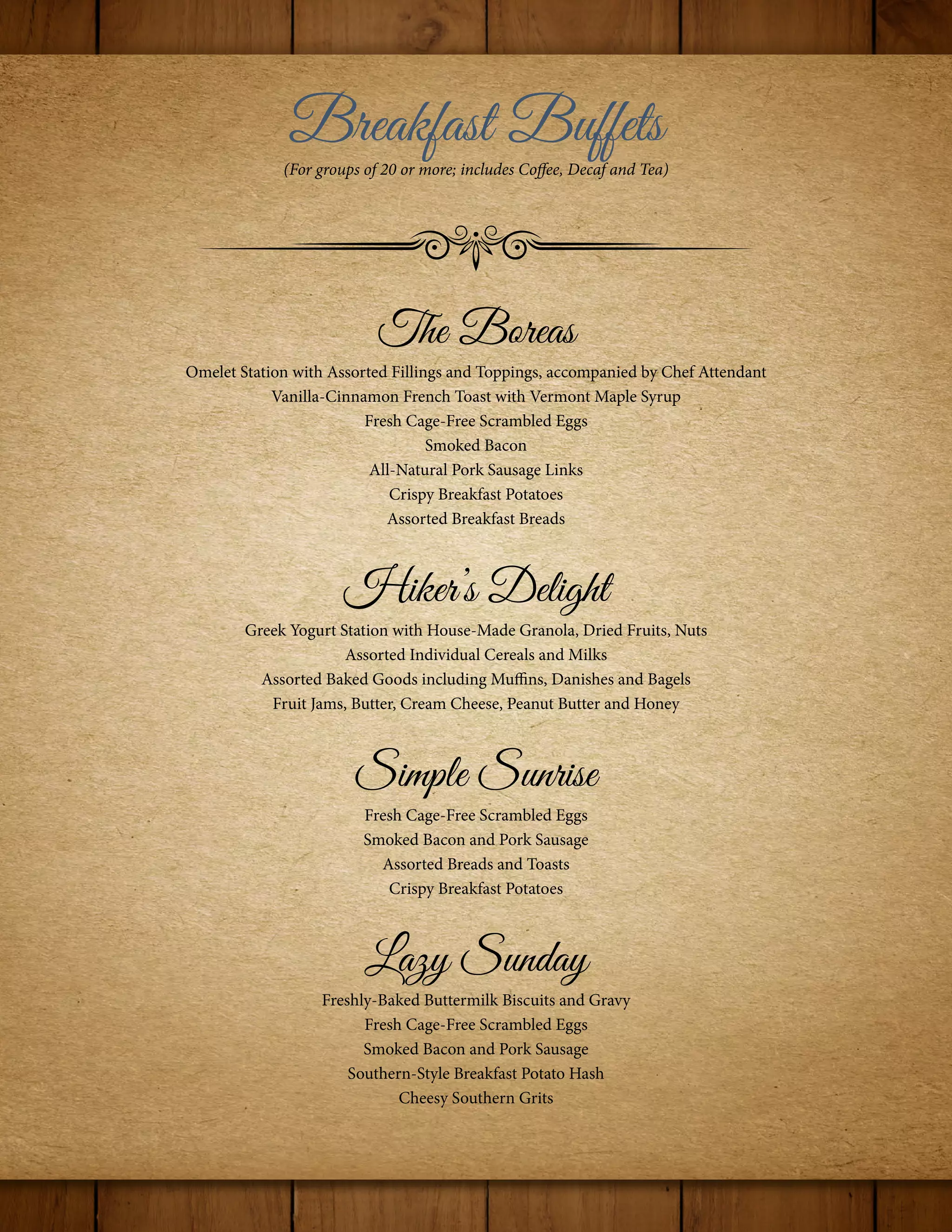 Lodge at Breckenridge Catering Menu | PDF