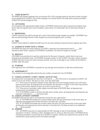 Catering proposal template midterms | PDF